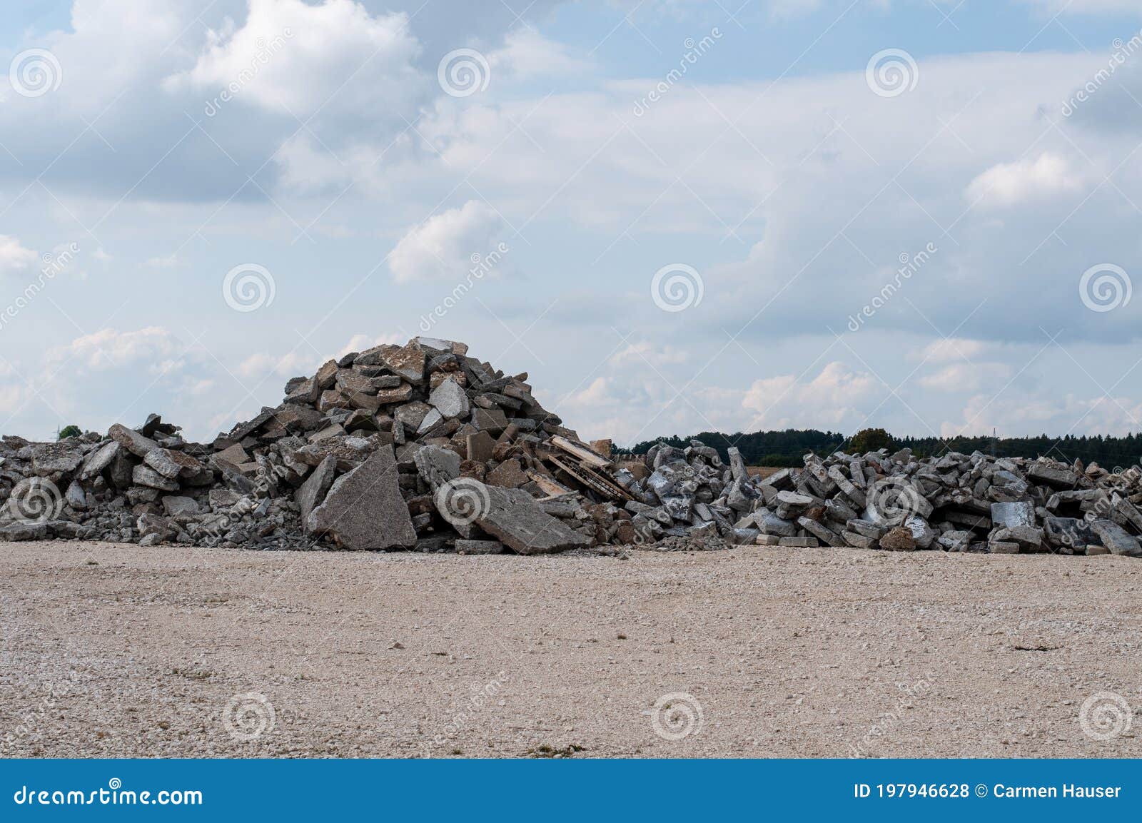 A Heap of Rubble at a Construction Site Stock Photo - Image of pile ...