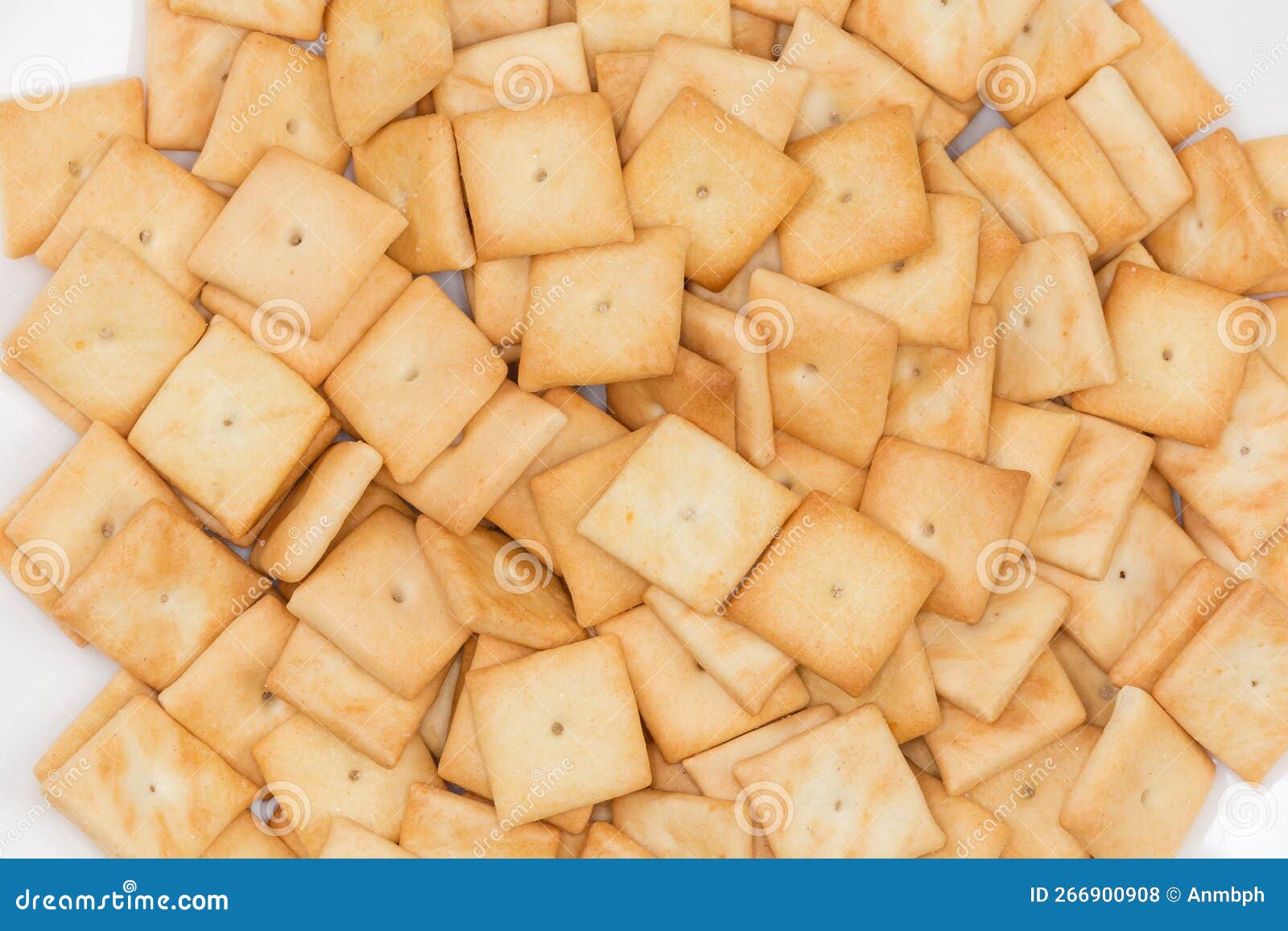 Crackers In Square Shape On Black Background Stock Photography ...