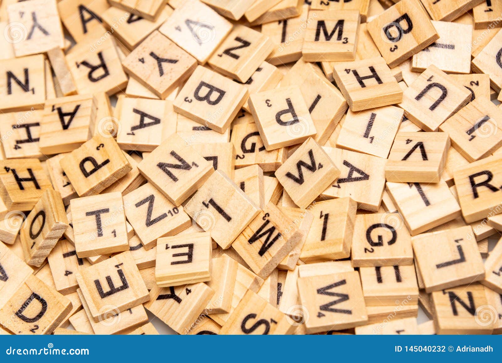 Heap of Scrabble Tile Letters from Above Editorial Photography - Image ...