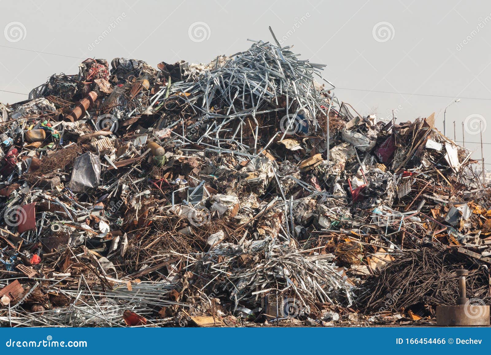 Heap of Scrap Metal Ready for Recycling. Junkyard Stock Photo - Image ...