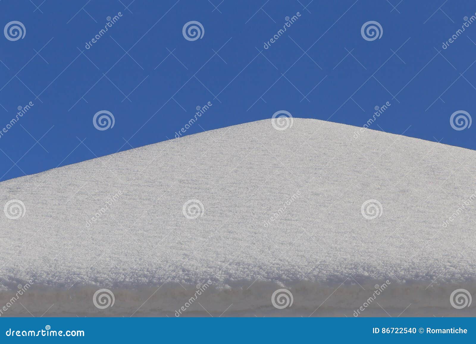 Heap of snow on roof stock photo. Image of landscape - 86722540
