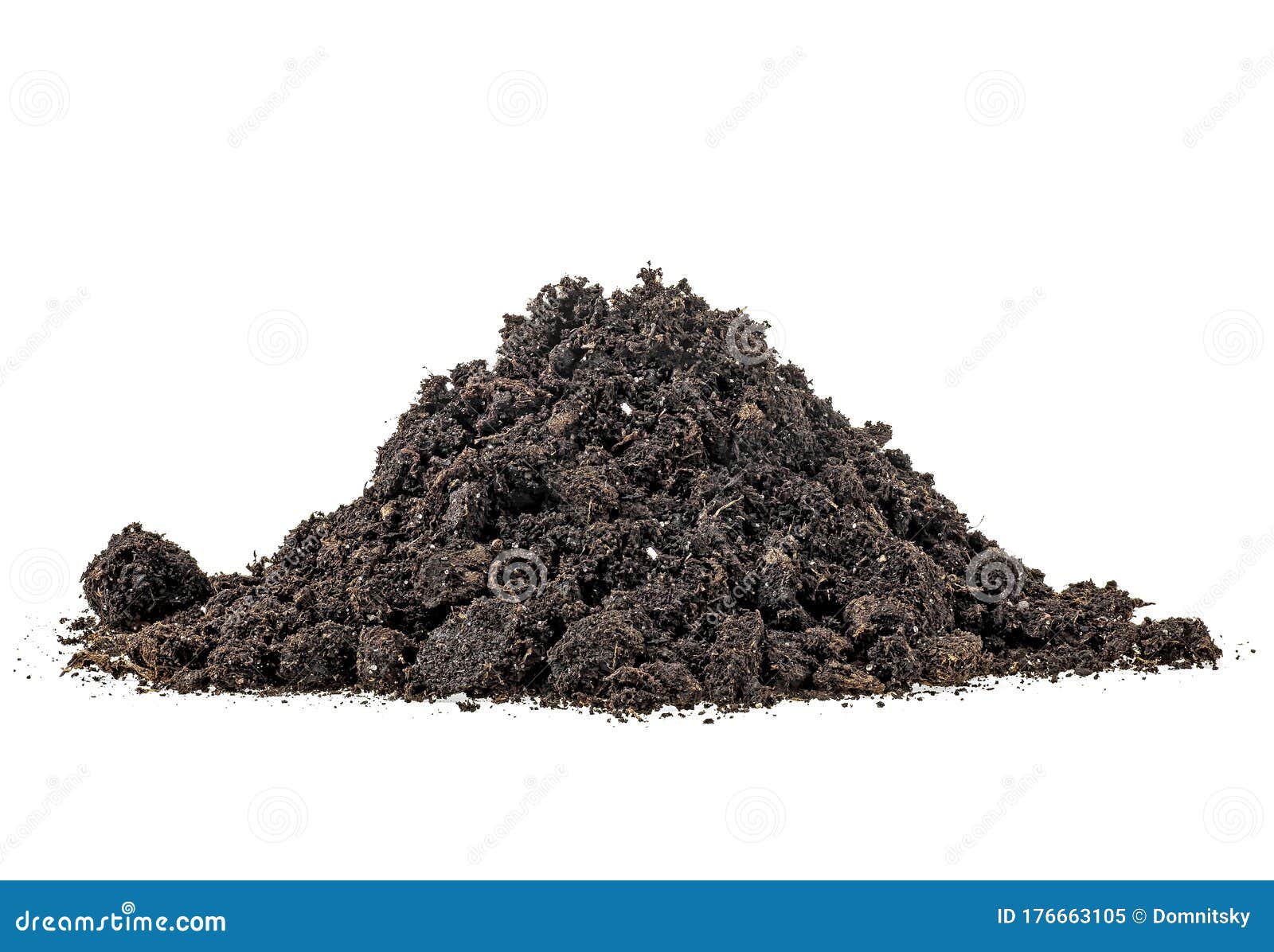 Heap of Soil Isolated on White Background Stock Image - Image of heap ...
