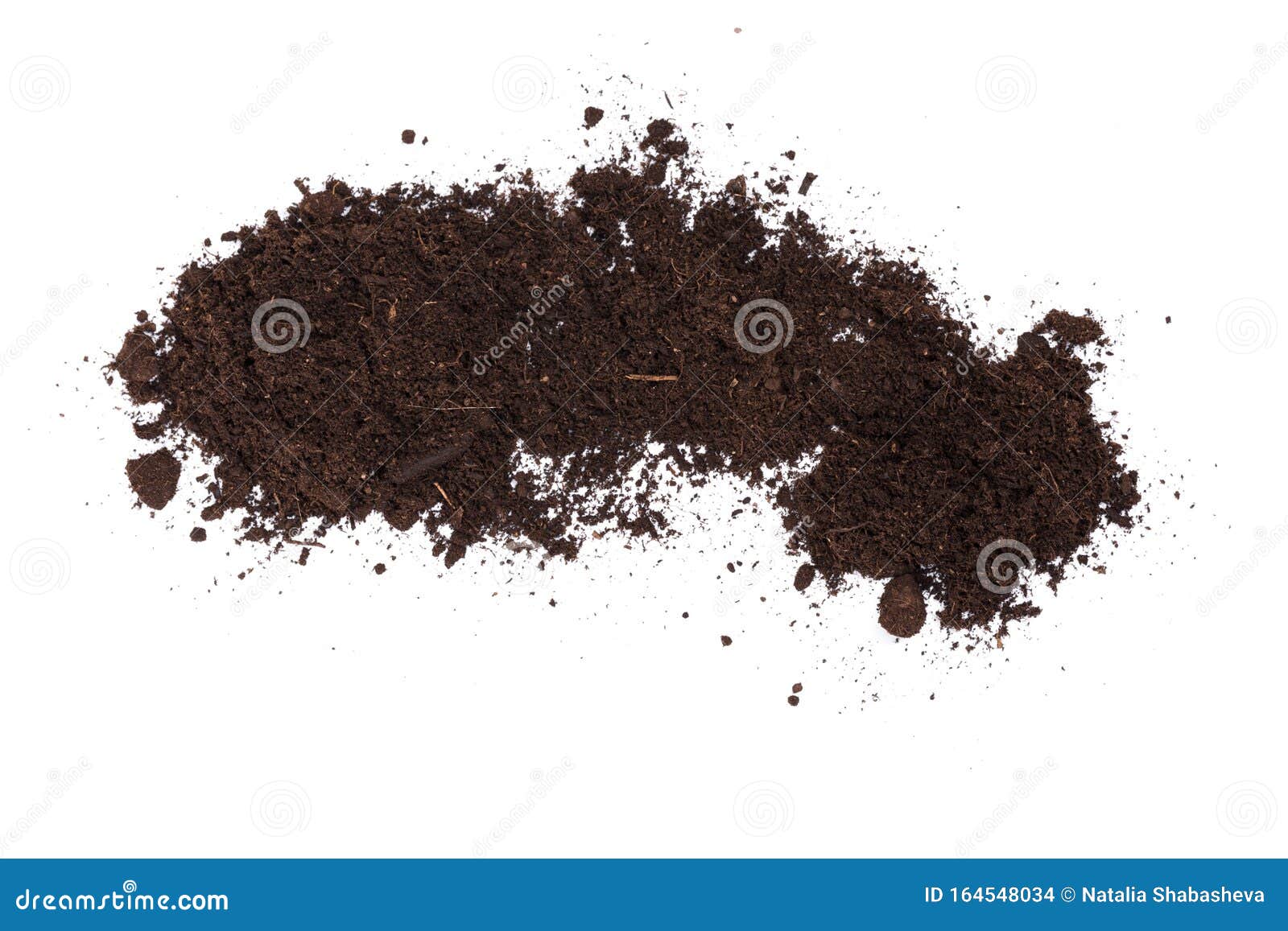 Patch of Soil or Mud Isolated on White Background Stock Photo - Image ...