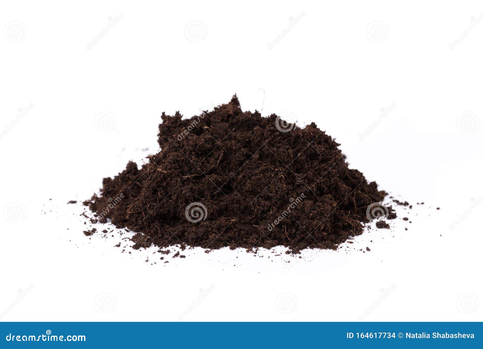 Patch of Soil or Mud Isolated on White Background Stock Photo - Image ...