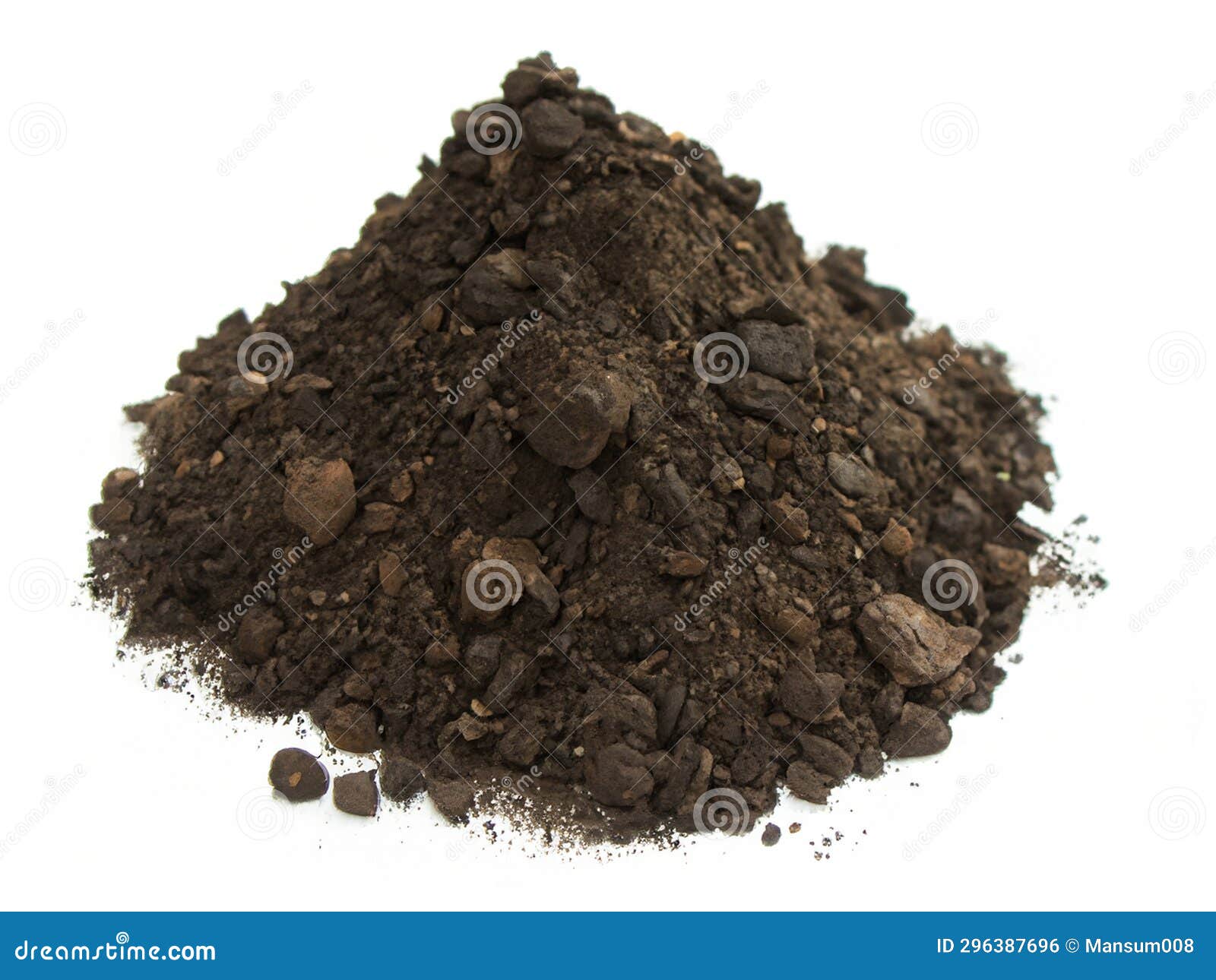 Heap of Soil Isolated on White Background. Top View Stock Photo - Image ...