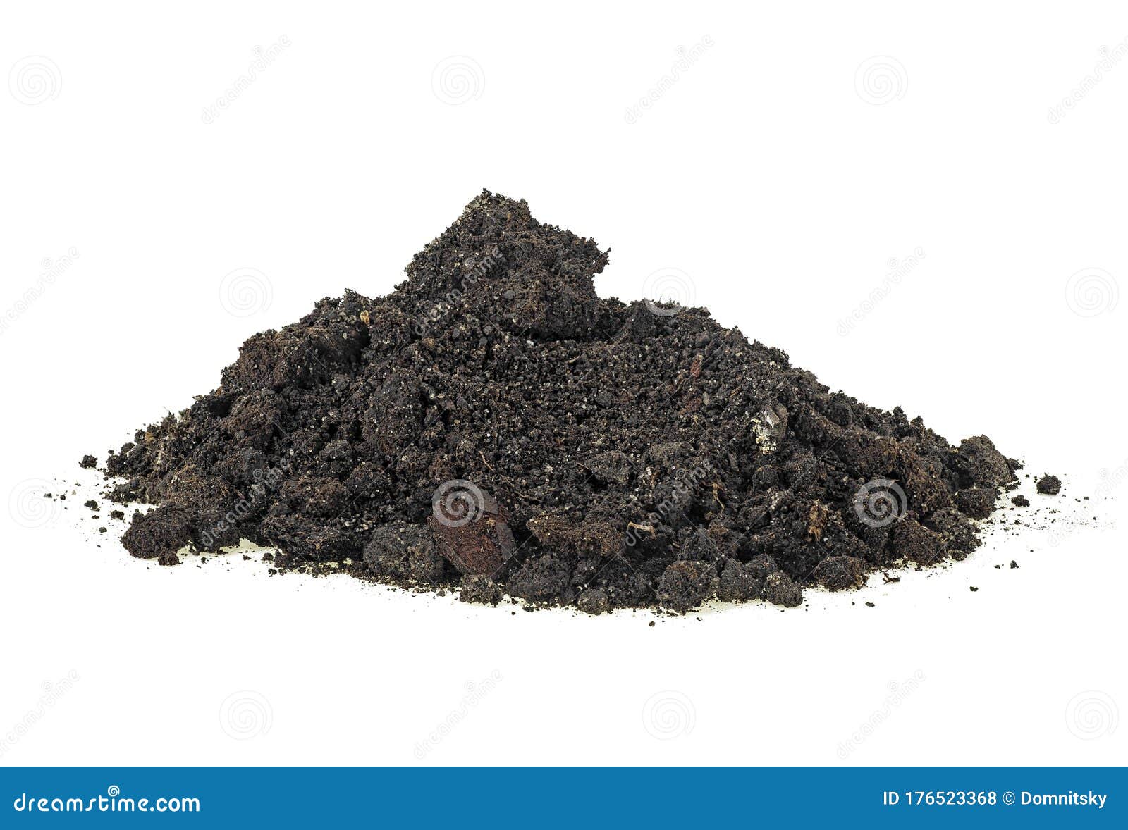 Heap of Soil on White Background, Full Depth of Field Stock Photo ...