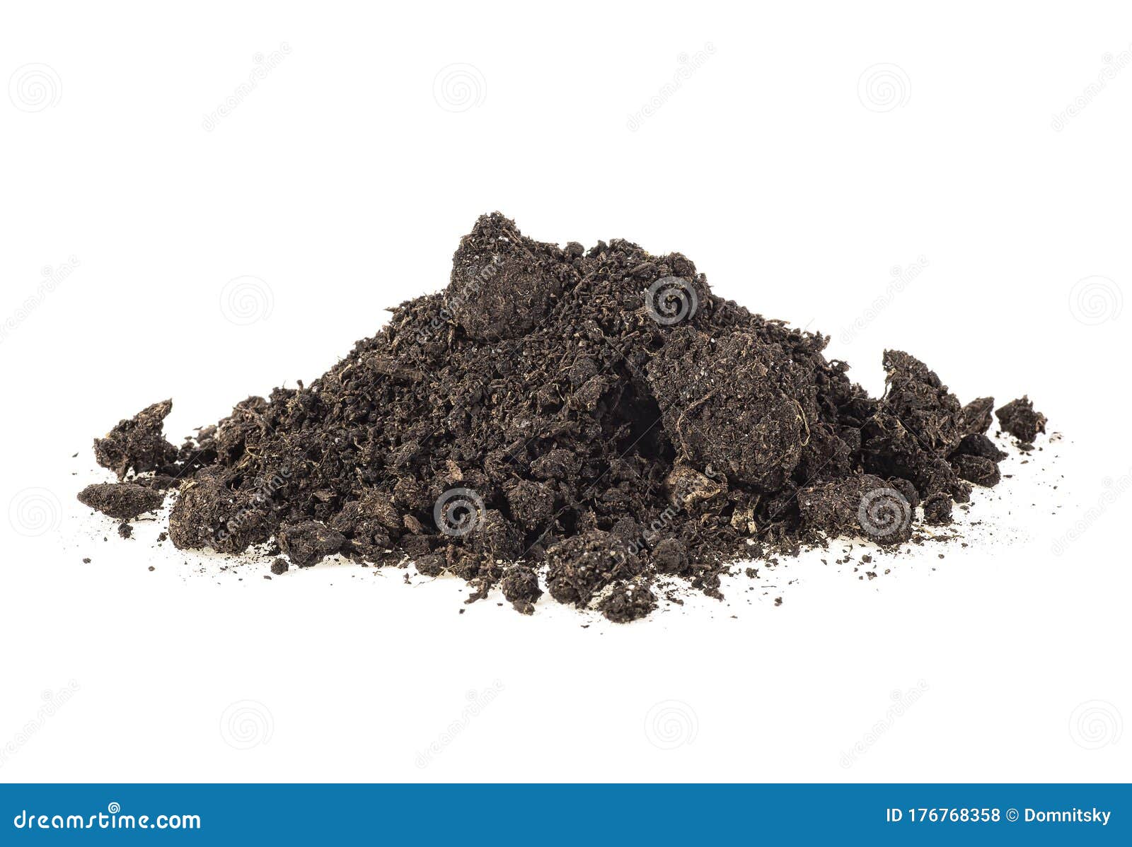 Heap of Soil on a White Background Stock Photo - Image of detail, dirt ...