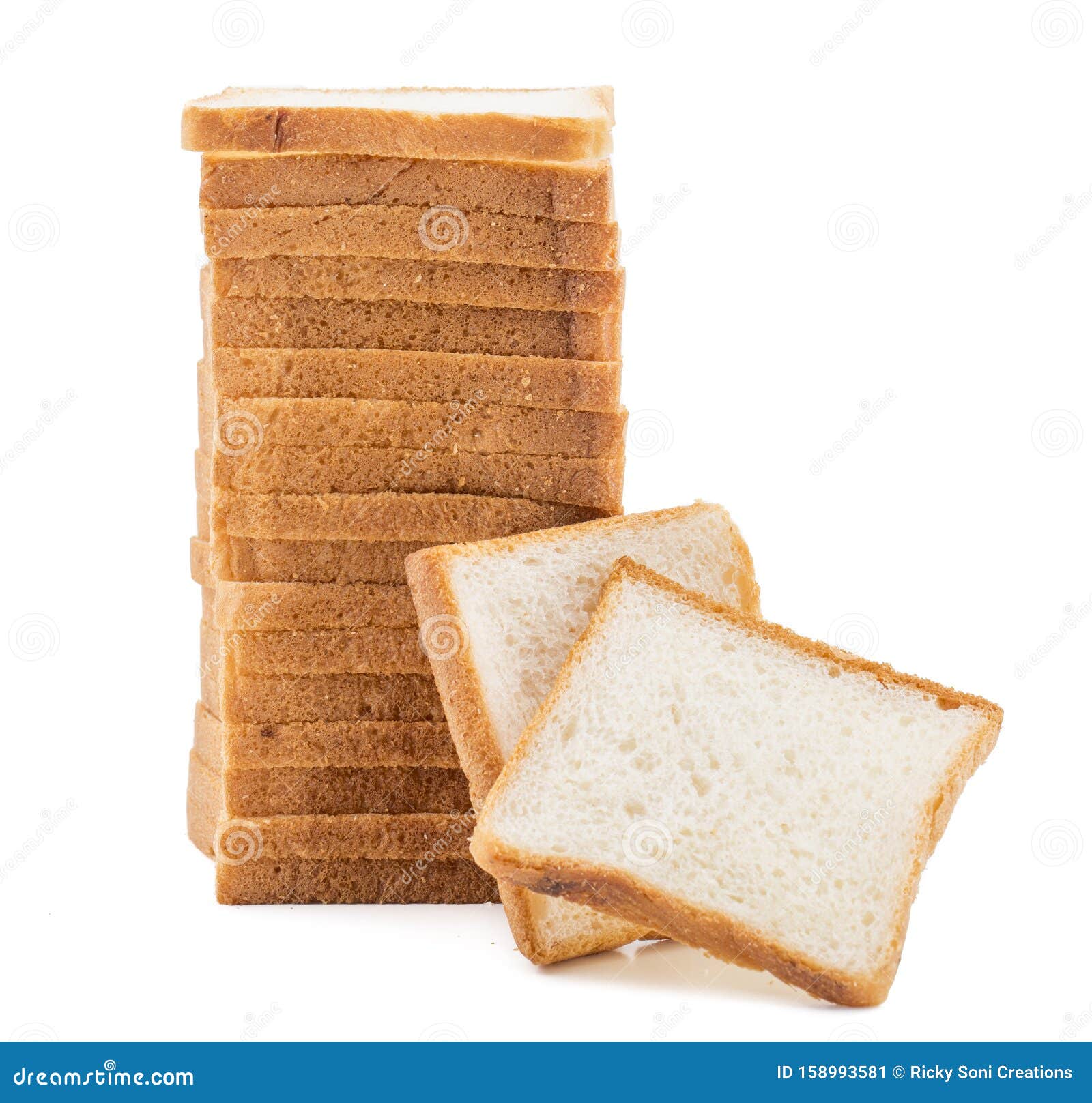 Heap Of Stacked Sliced Bread Stock Image | CartoonDealer.com #158993581