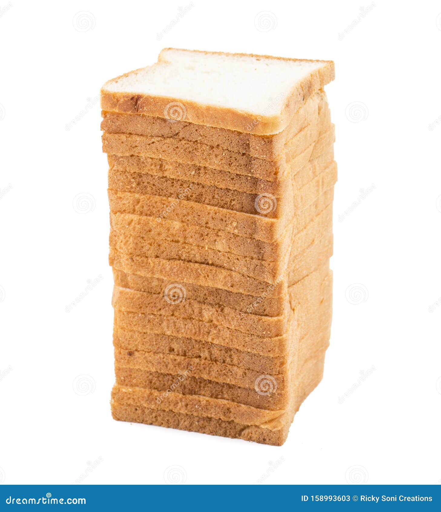 Heap of Stacked Sliced Bread Stock Image - Image of meal, heap: 158993603