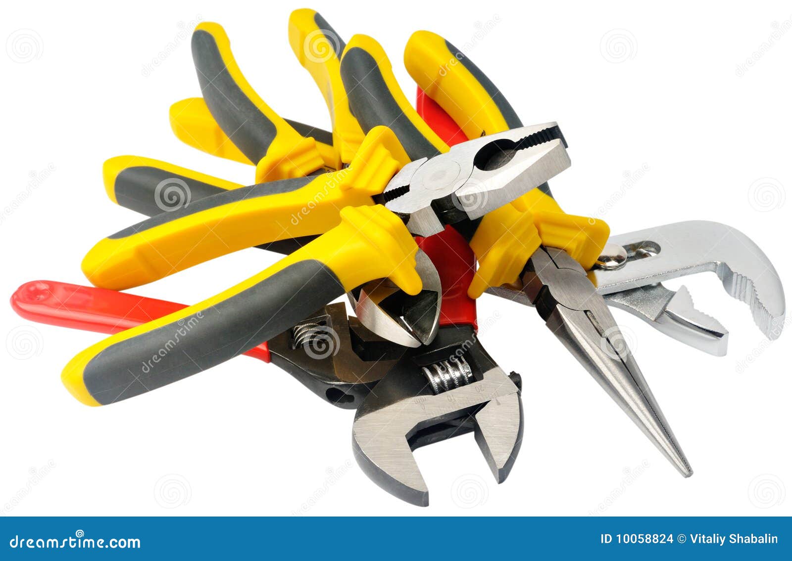 Heap of Steel Tools Isolated on White Stock Photo - Image of wire ...