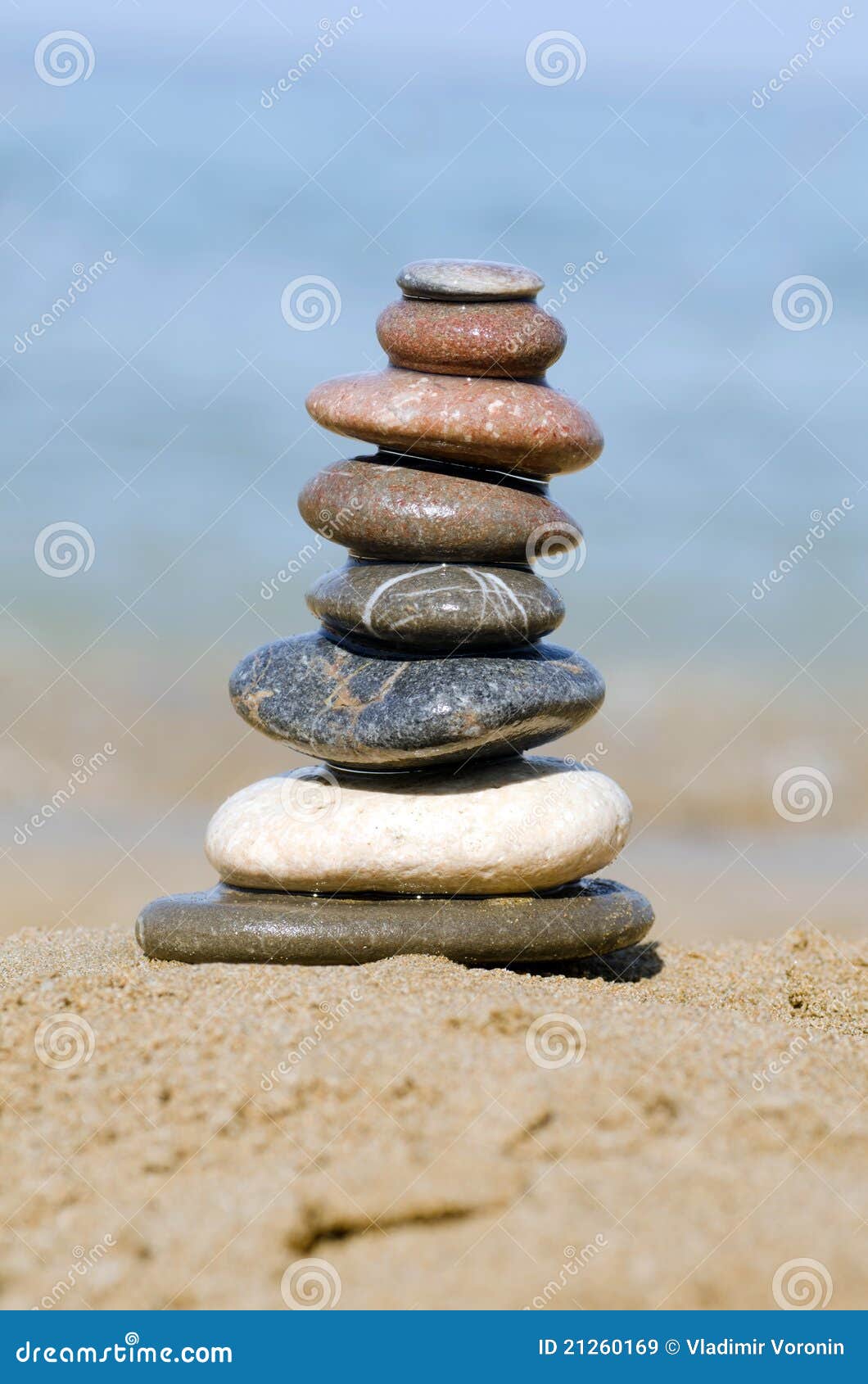 Heap of Stones Against the Sea Stock Image - Image of peace, outdoor ...