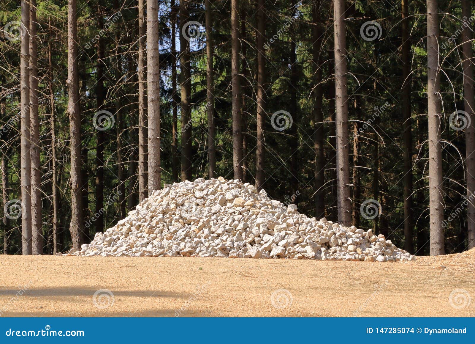 Heap of Stones, Waiting To Be Used Stock Photo - Image of forest ...