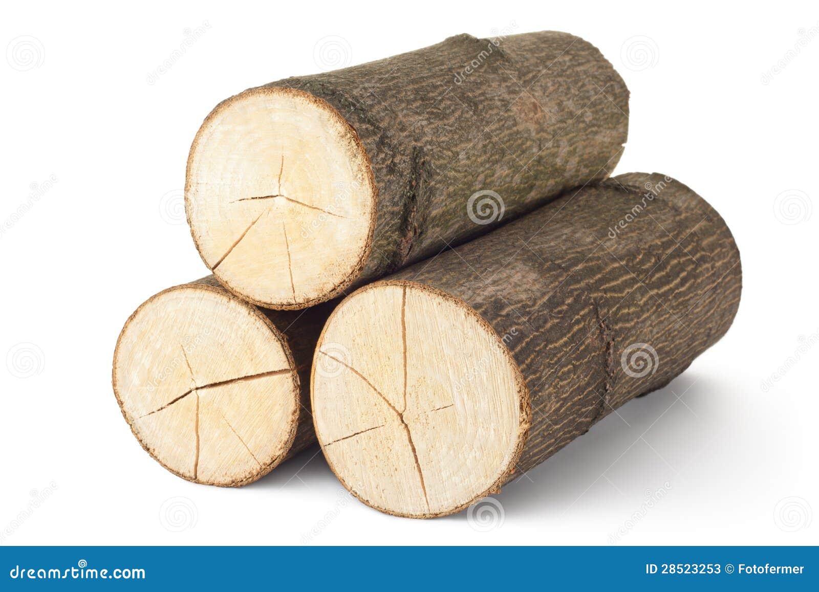 Heap of three logs stock image. Image of heap, bark, closeup - 28523253