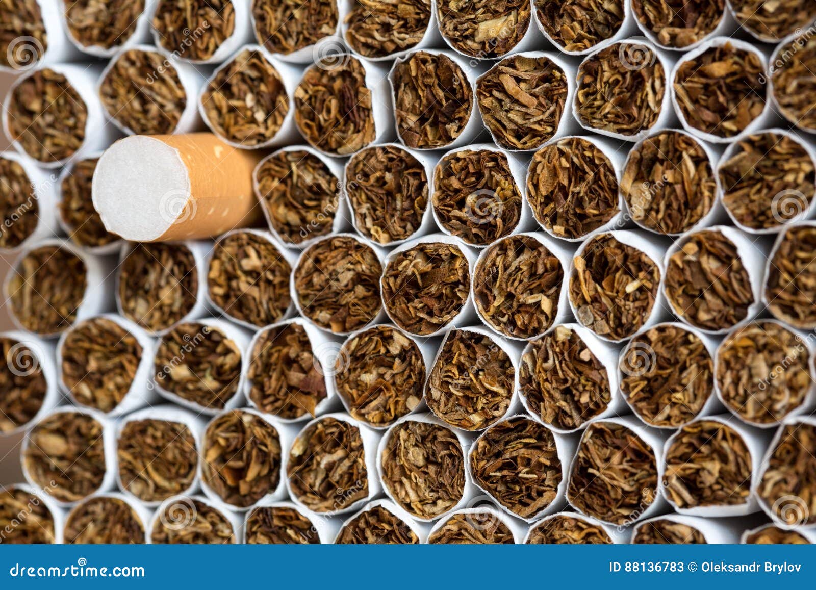Heap of Tobacco Cigarettes Front View Close Up Stock Image - Image of ...