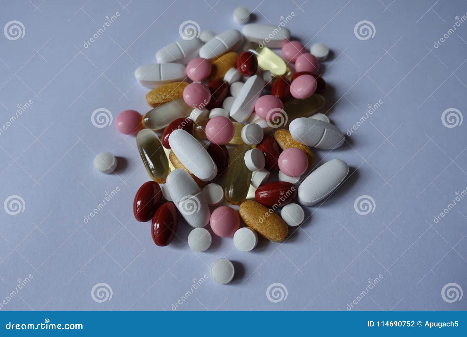 Heap of 6 Types of Dietary Supplements Stock Photo - Image of heap ...