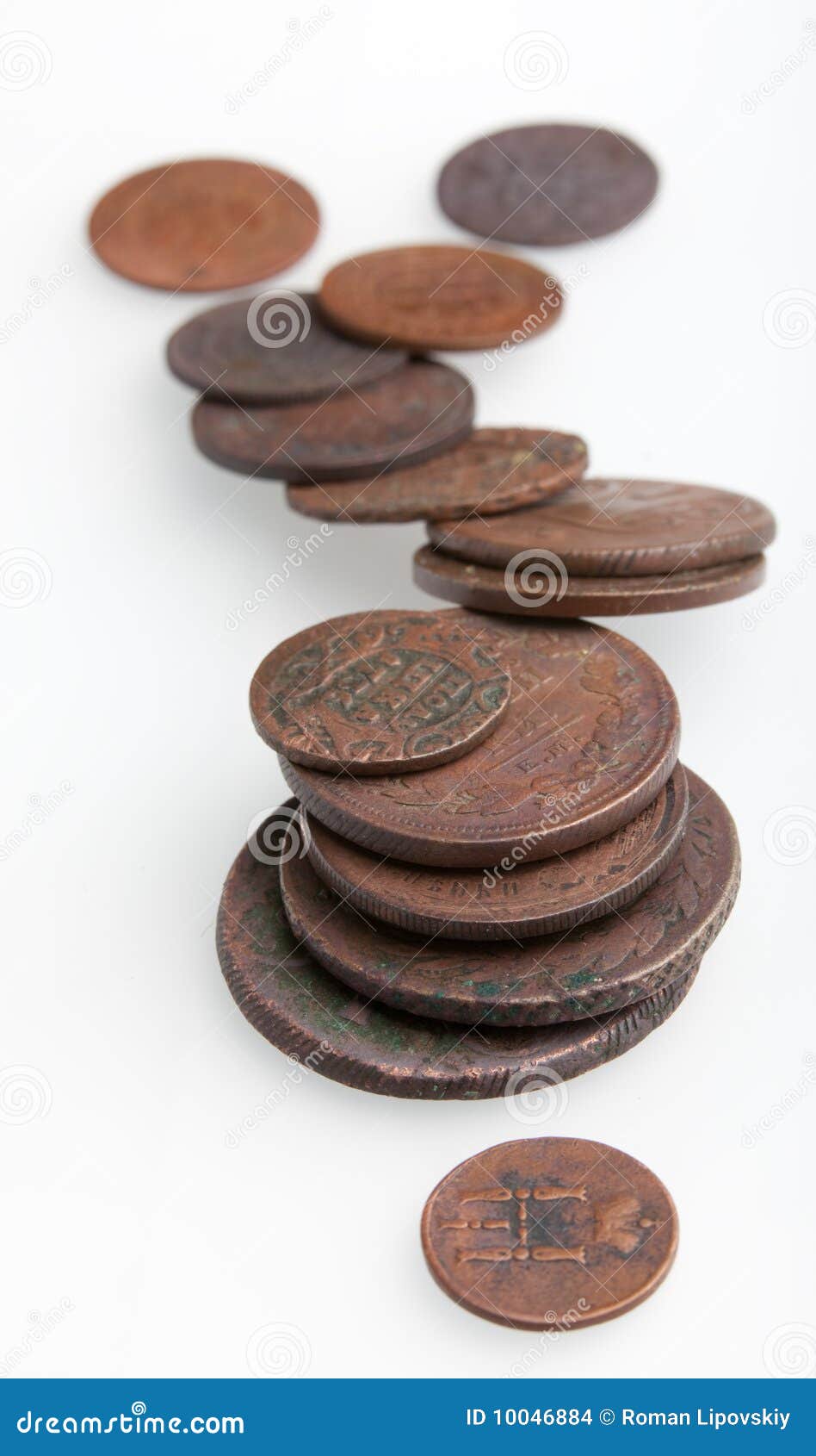 Heap of Very Old Copper Coins Stock Photo - Image of loan, fortune ...