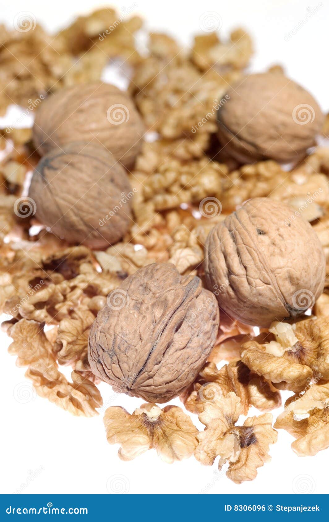 Heap of walnuts stock photo. Image of detail, brown, food - 8306096