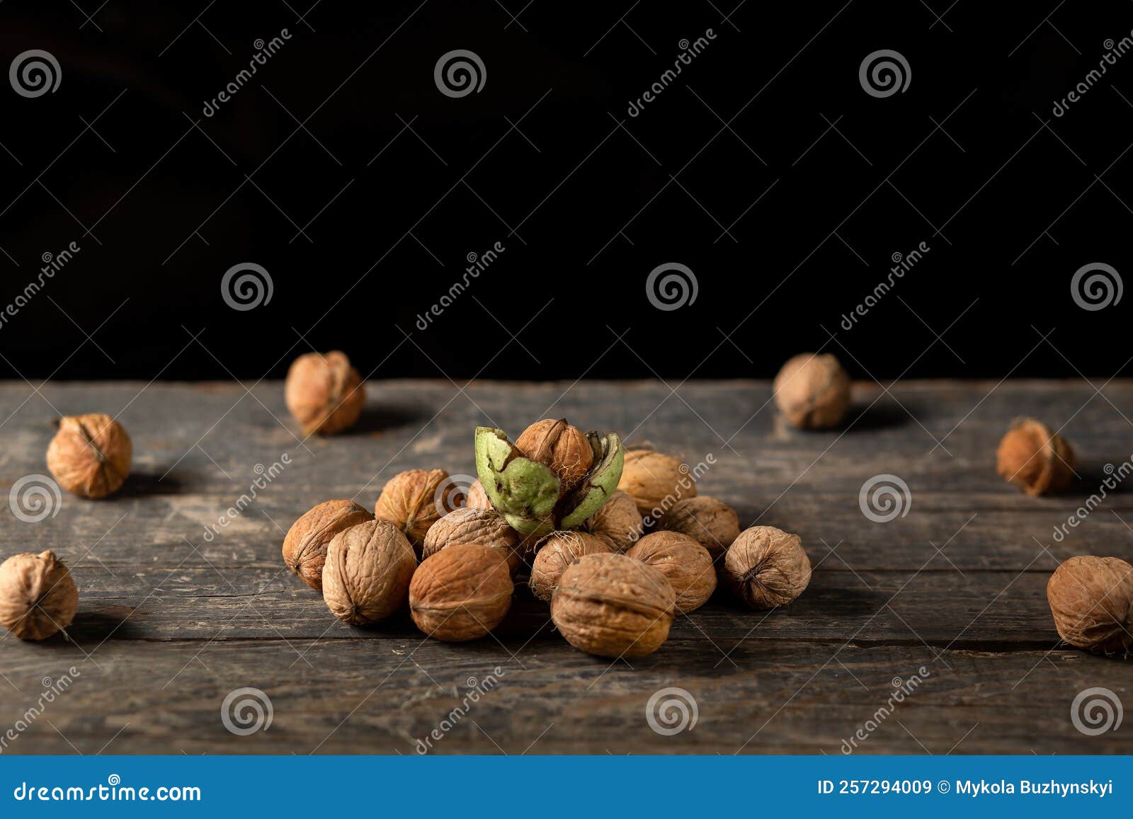 Heap of Walnuts on Wooden Boards Stock Image - Image of nutshell ...