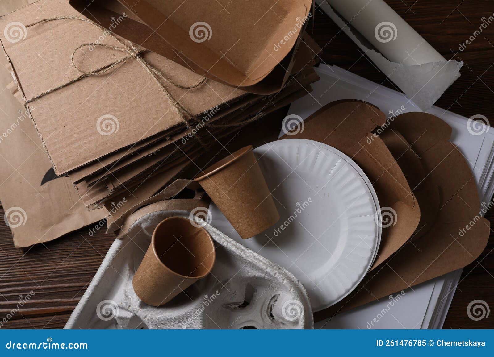 Heap of Waste Paper on Table, Top View Stock Image - Image of flat ...