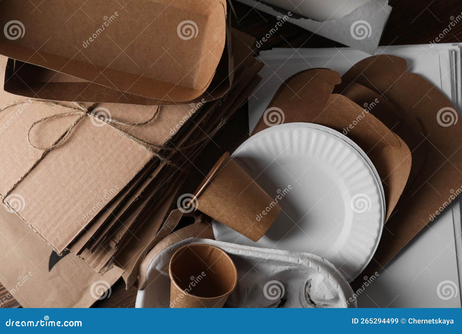 Heap of Waste Paper on Table, Top View Stock Image - Image of reusable ...