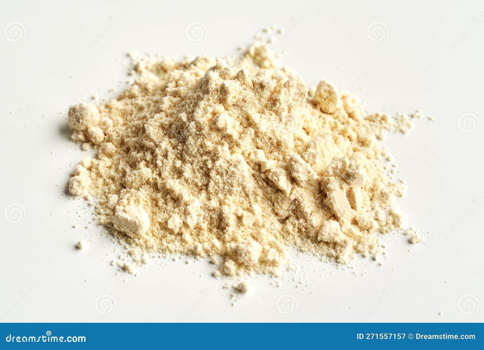 A Heap of Whey Protein Powder on White Background Stock Image - Image ...