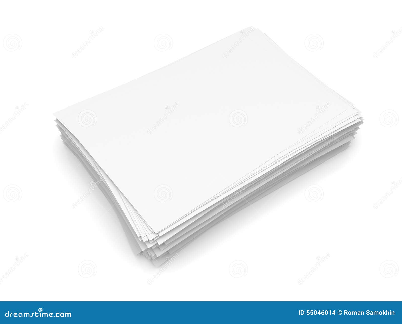 Heap of white paper sheets stock illustration. Illustration of empty ...