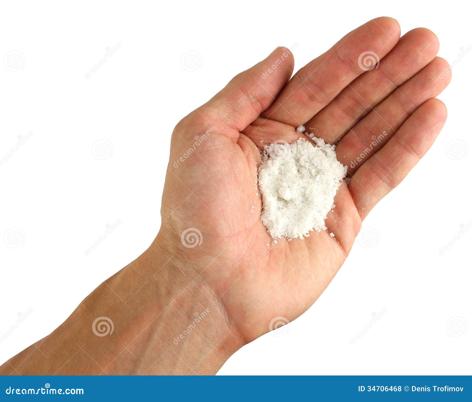 Heap of White Powder in the Human Palm Stock Photo - Image of healthy ...