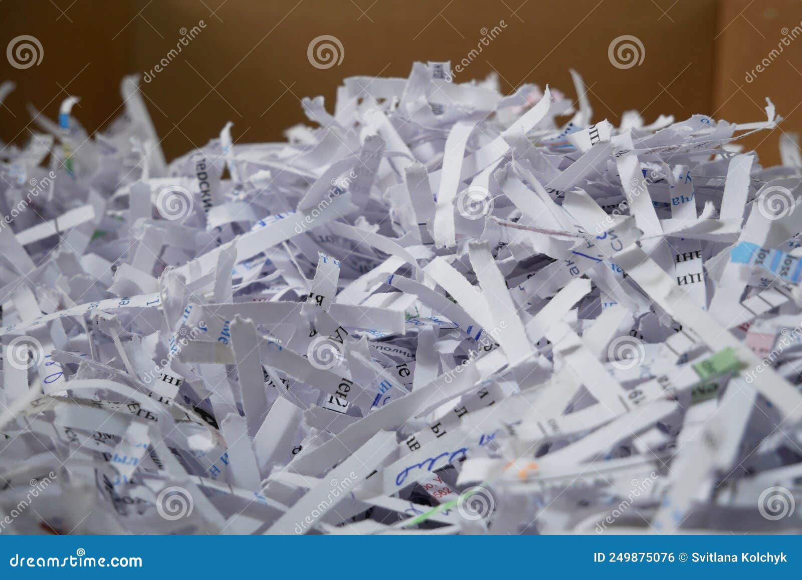 .Heap of White Shredded Papers Background Stock Photo - Image of ...