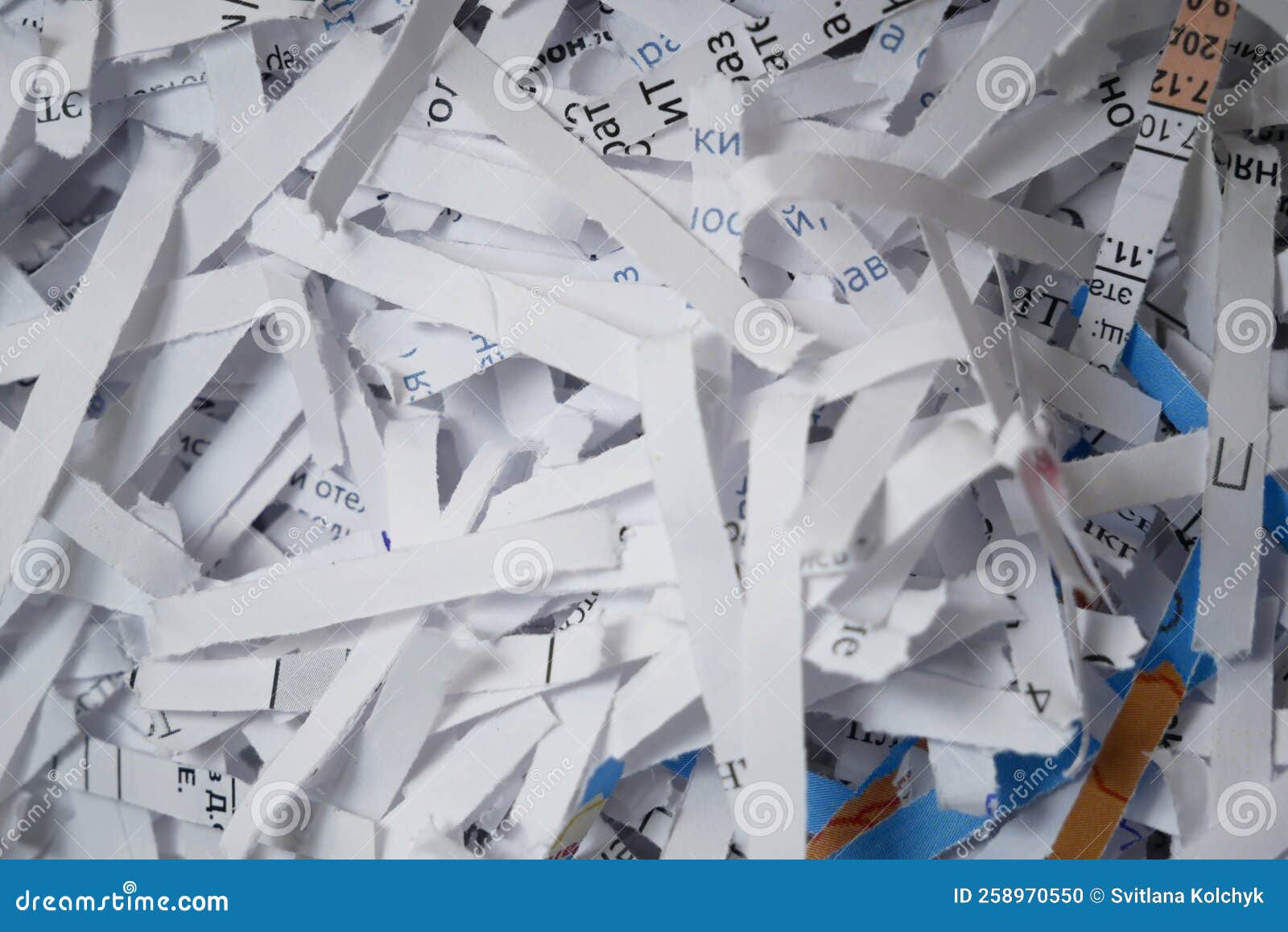 Heap of White Shredded Papers Background Stock Photo - Image of closeup ...