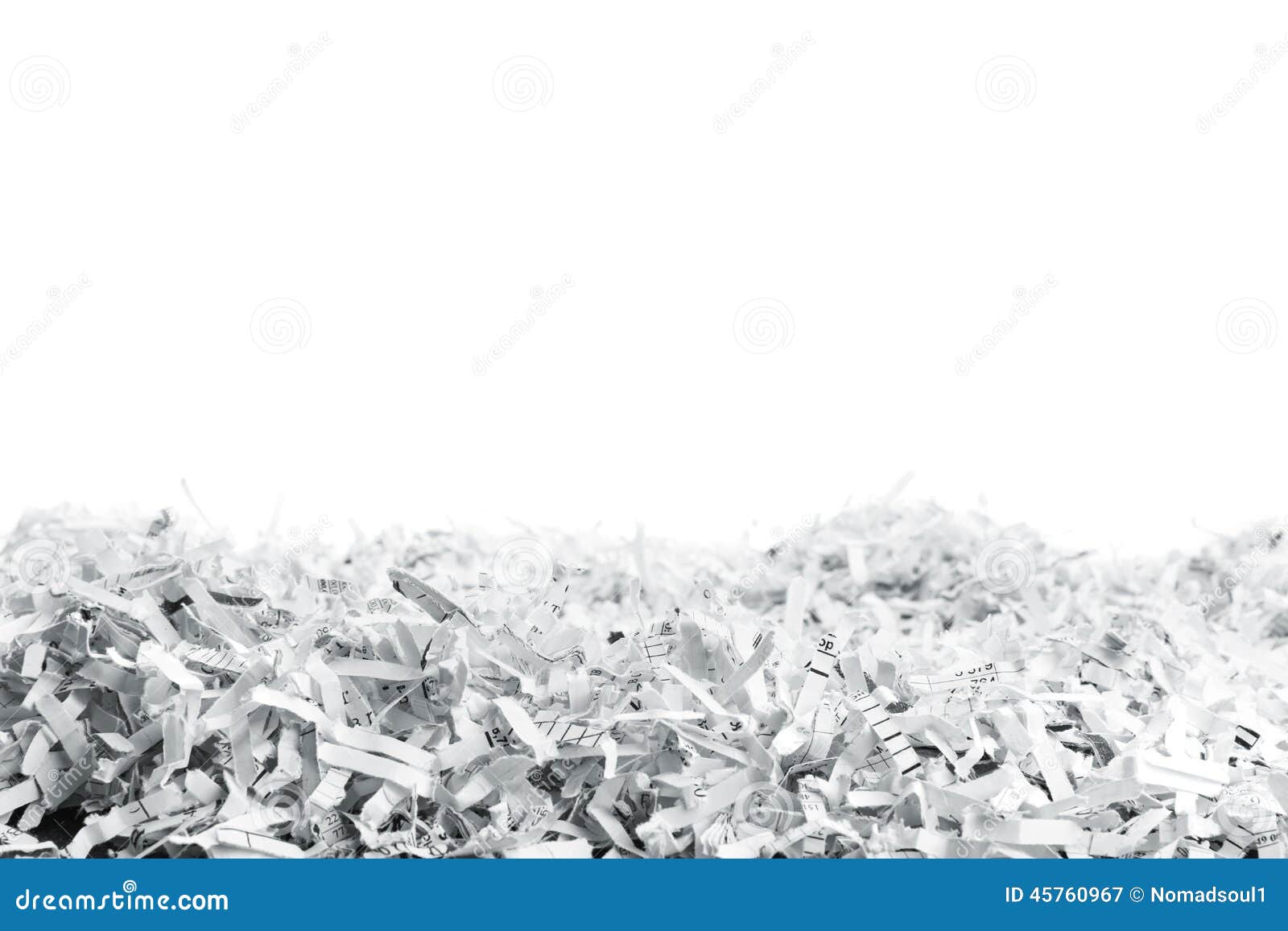 Heap of White Shredded Papers Stock Image - Image of destroy, cross ...
