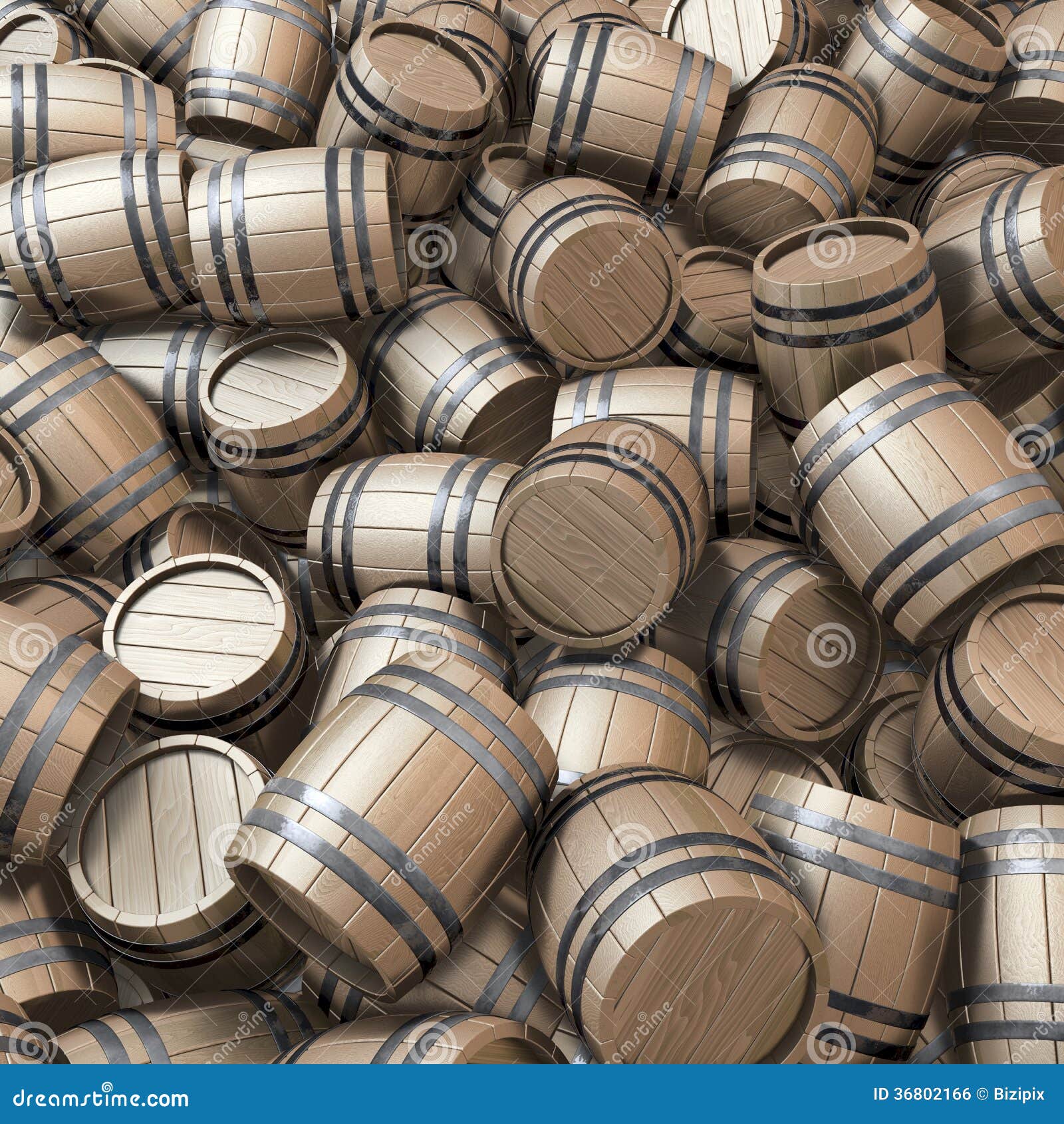 Heap of wooden casks stock illustration. Illustration of alcohol - 36802166
