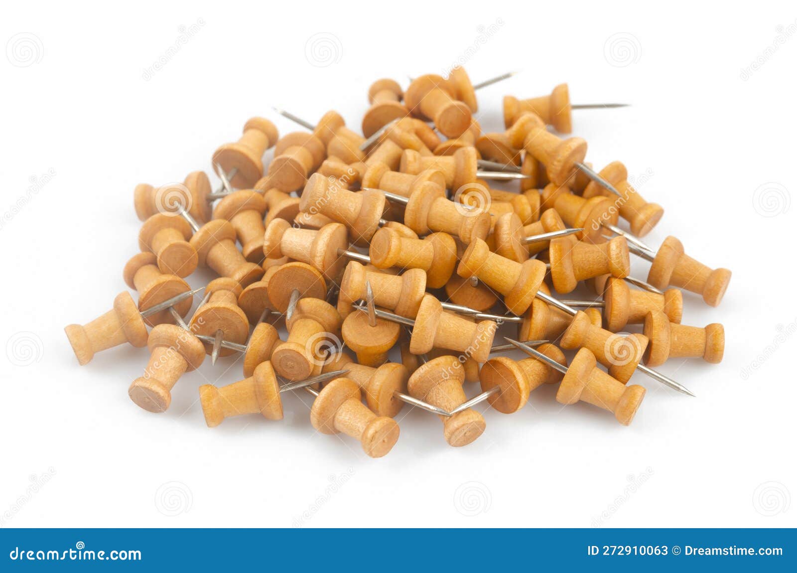 The Heap of Wooden Push Pin on White Bachground Stock Image - Image of ...
