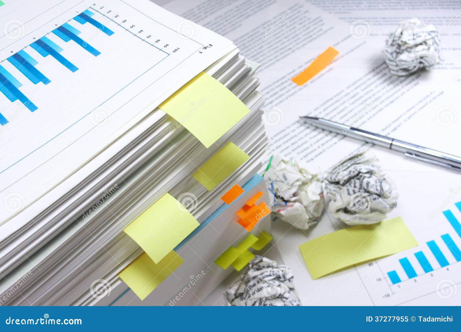 Heap of work. stock image. Image of document, study, discovery - 37277955