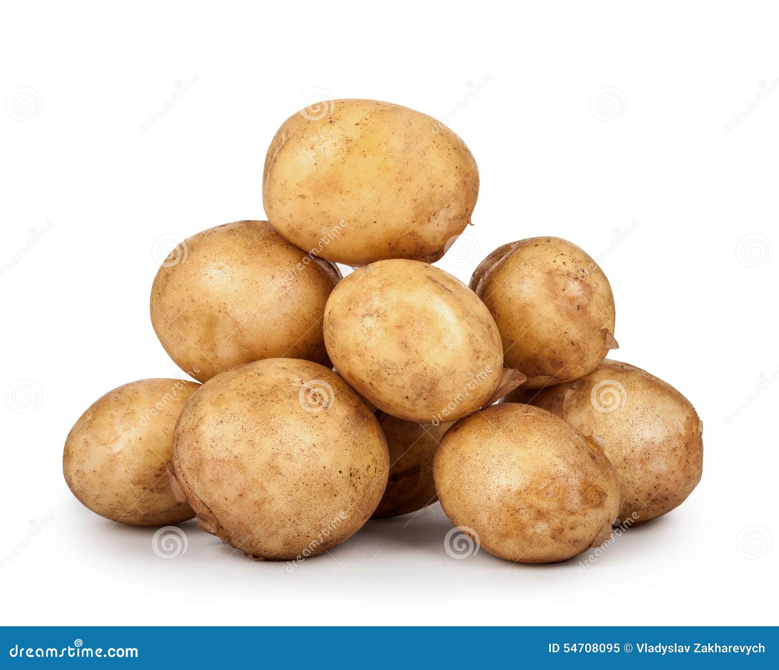 Heap of Young Potatoes Isolated on White Background. Stock Image ...