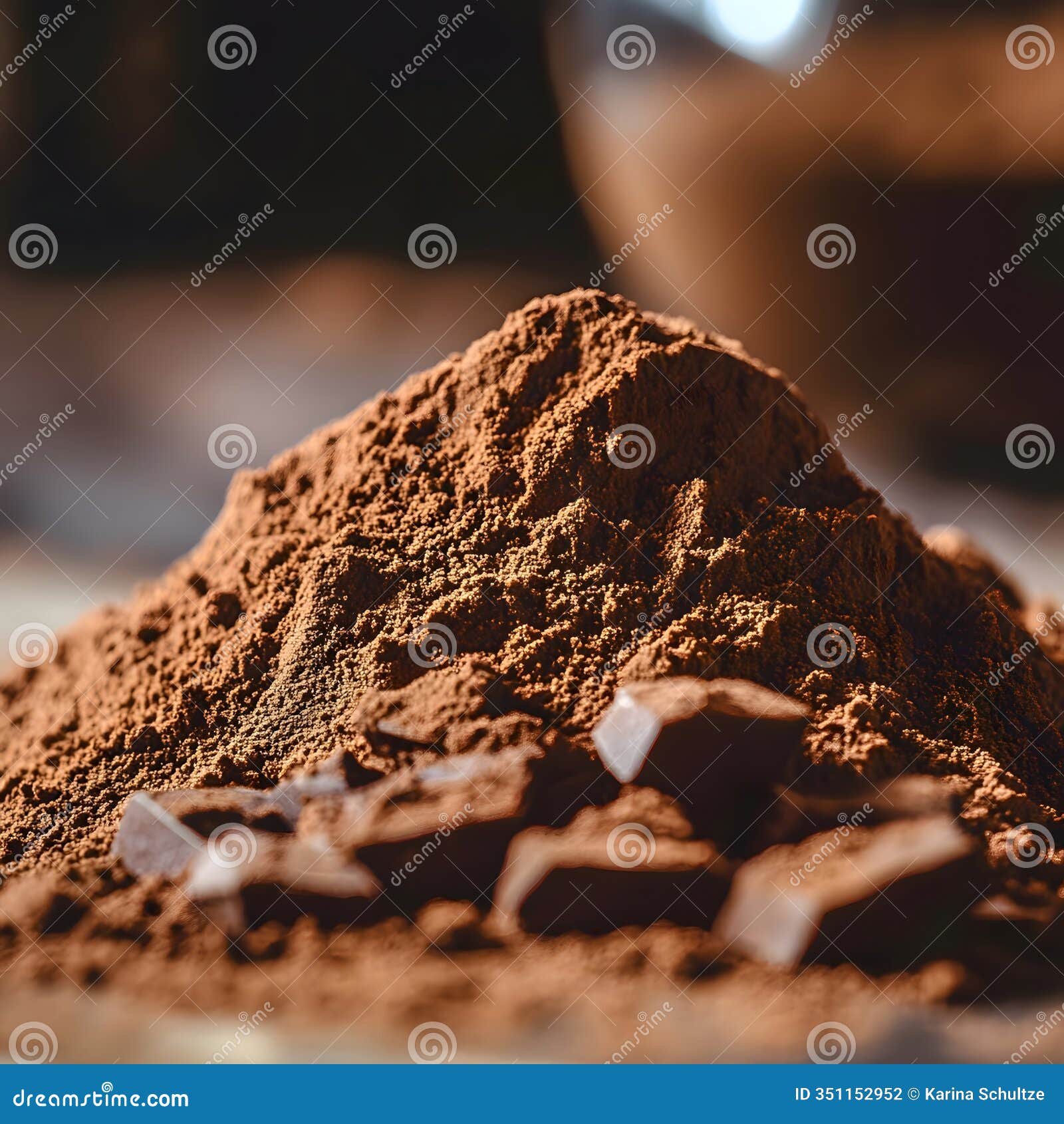 A Heaped Pile of Fine Cocoa Powder Stock Illustration - Illustration of ...