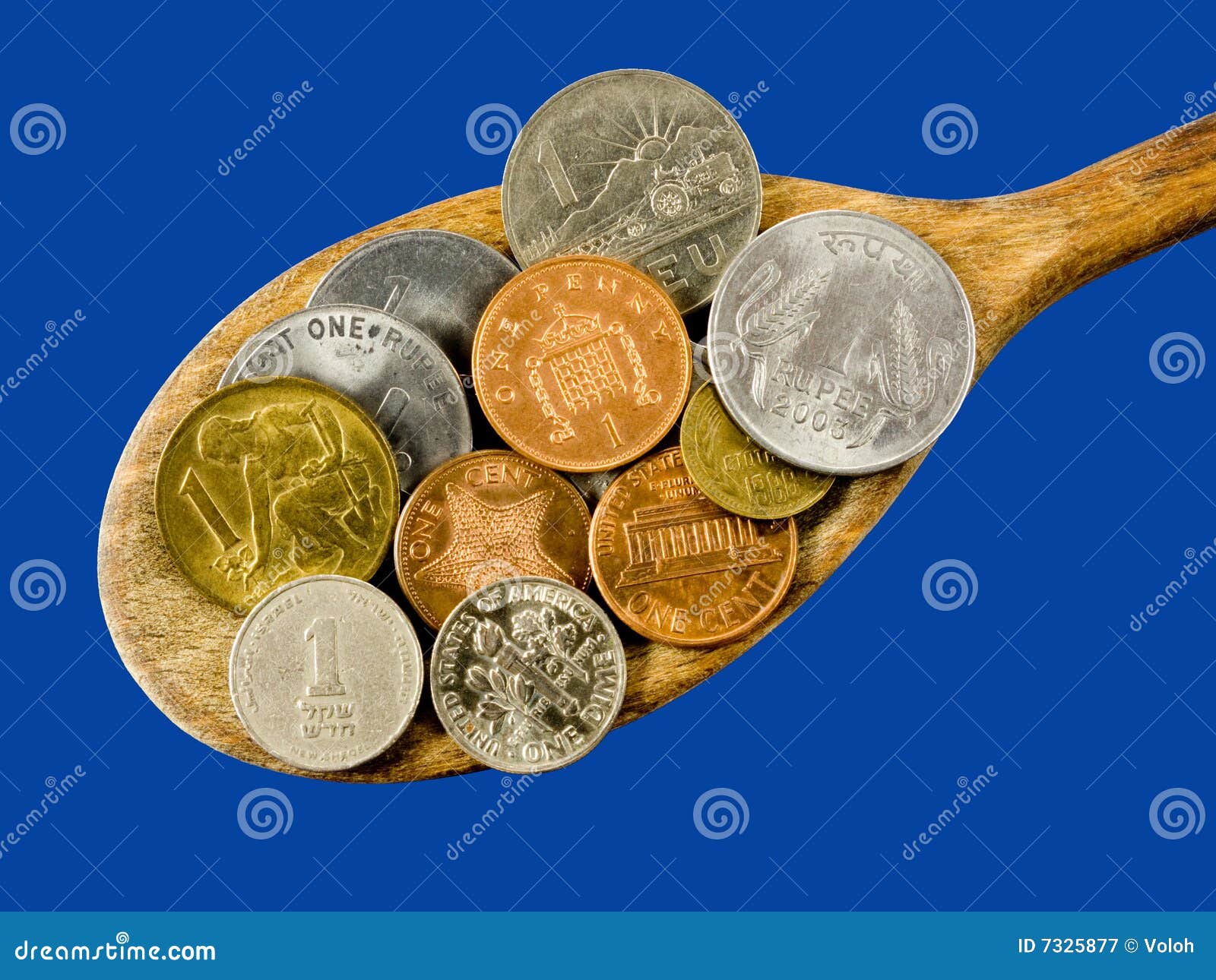 Heaping Spoonful for the World Economy, Closeup. Stock Image - Image of ...
