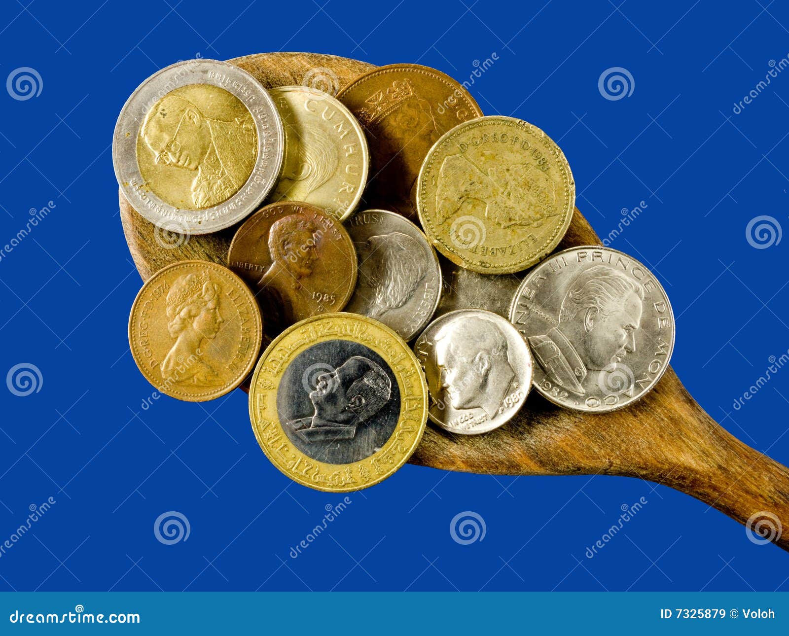 Heaping Spoonful for the World Economy, Closeup. Stock Image - Image of ...