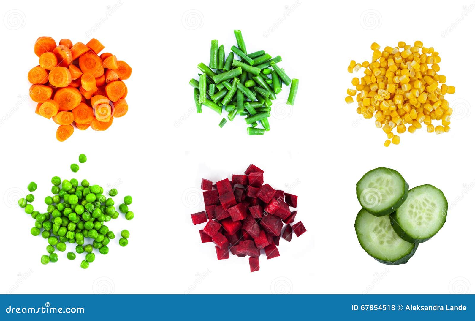 Heaps Of Different Cut Vegetables Isolated On Black Background As ...