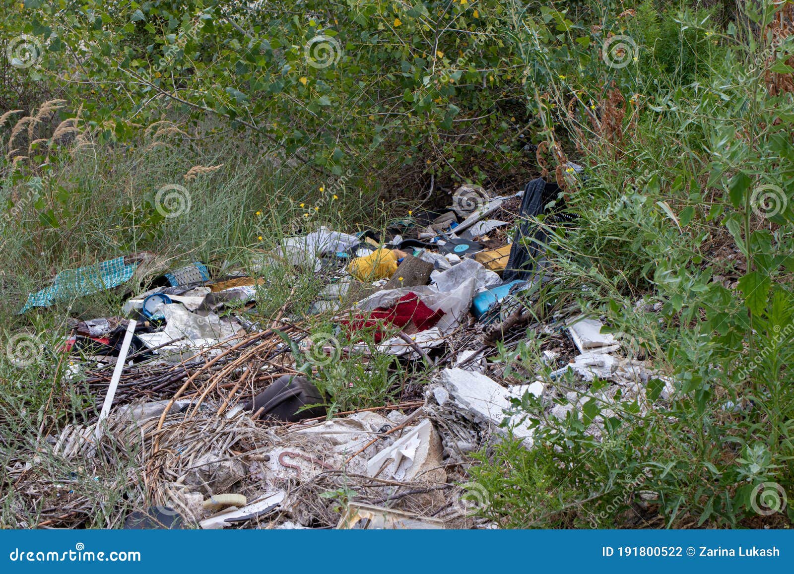 Heaps of Dirty Garbage Rubbish in Nature, Pollution, Plastic. Human ...