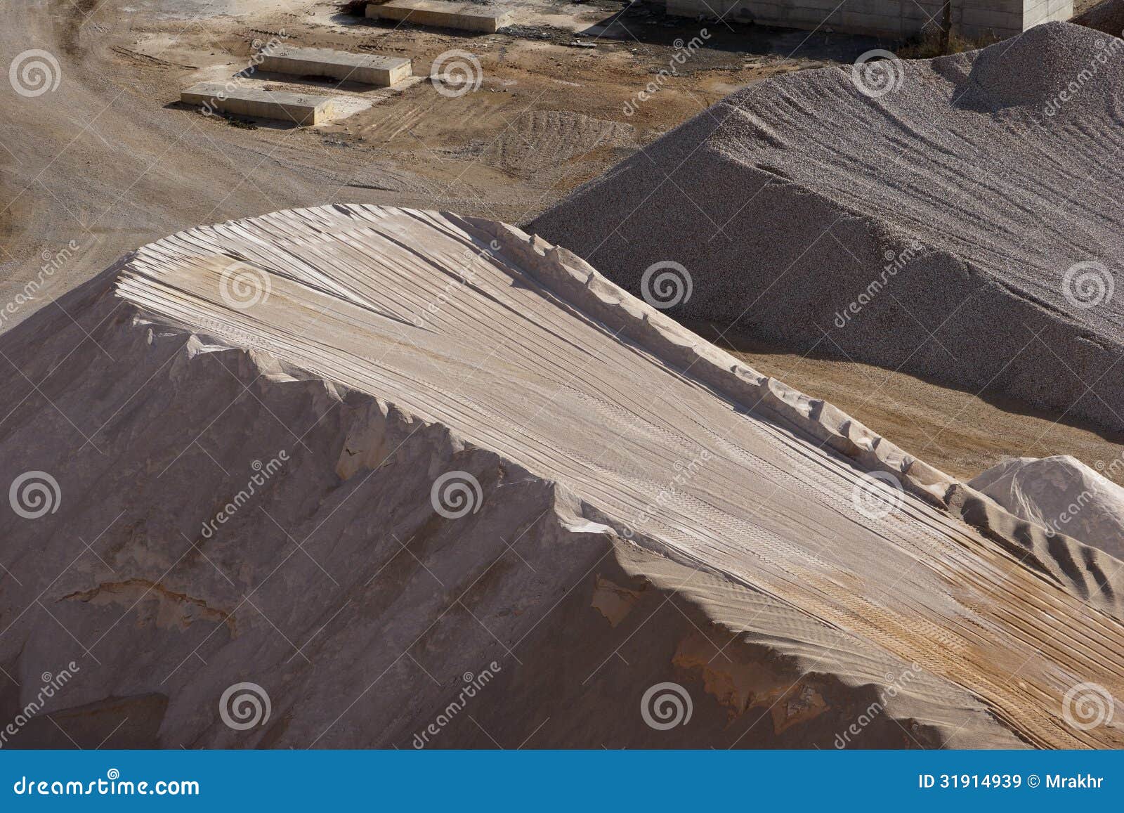 Heaps of Stone Aggregate for Road Construction Stock Image - Image of ...
