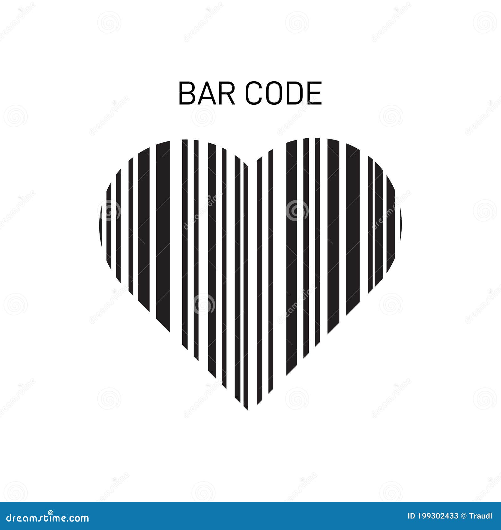 Hear Bar Code Shape. Scanning Bar Code. Vector Illustration. Stock ...