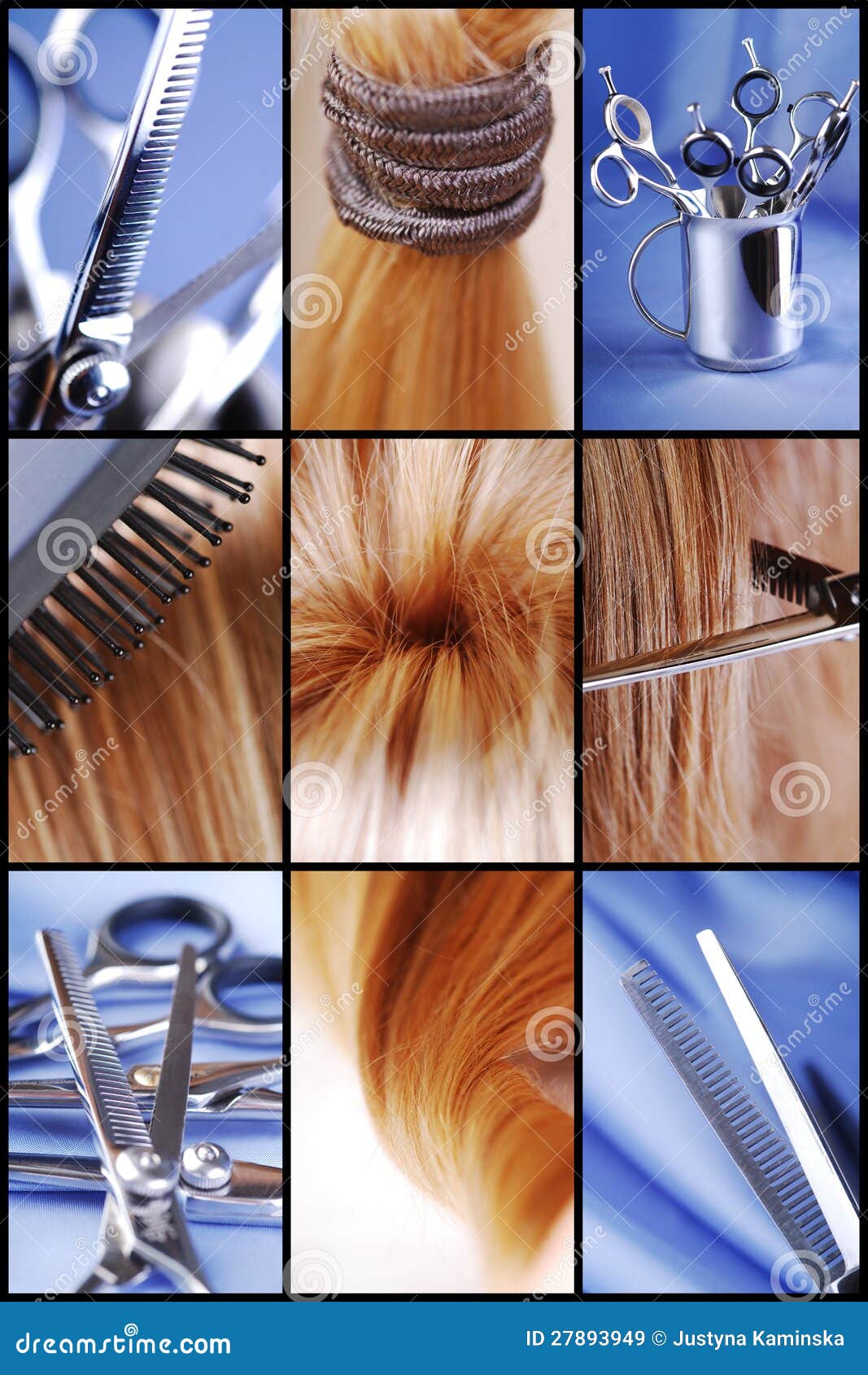 Hear-dressing collage stock image. Image of beauty, hairbrush - 27893949
