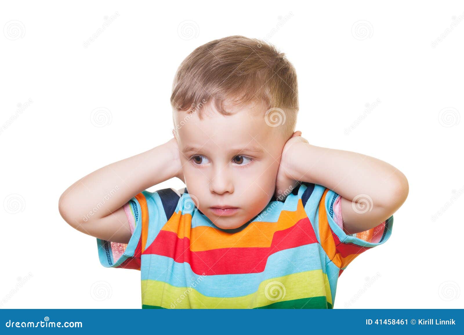 Hear nothing stock image. Image of portrait, isolated - 41458461