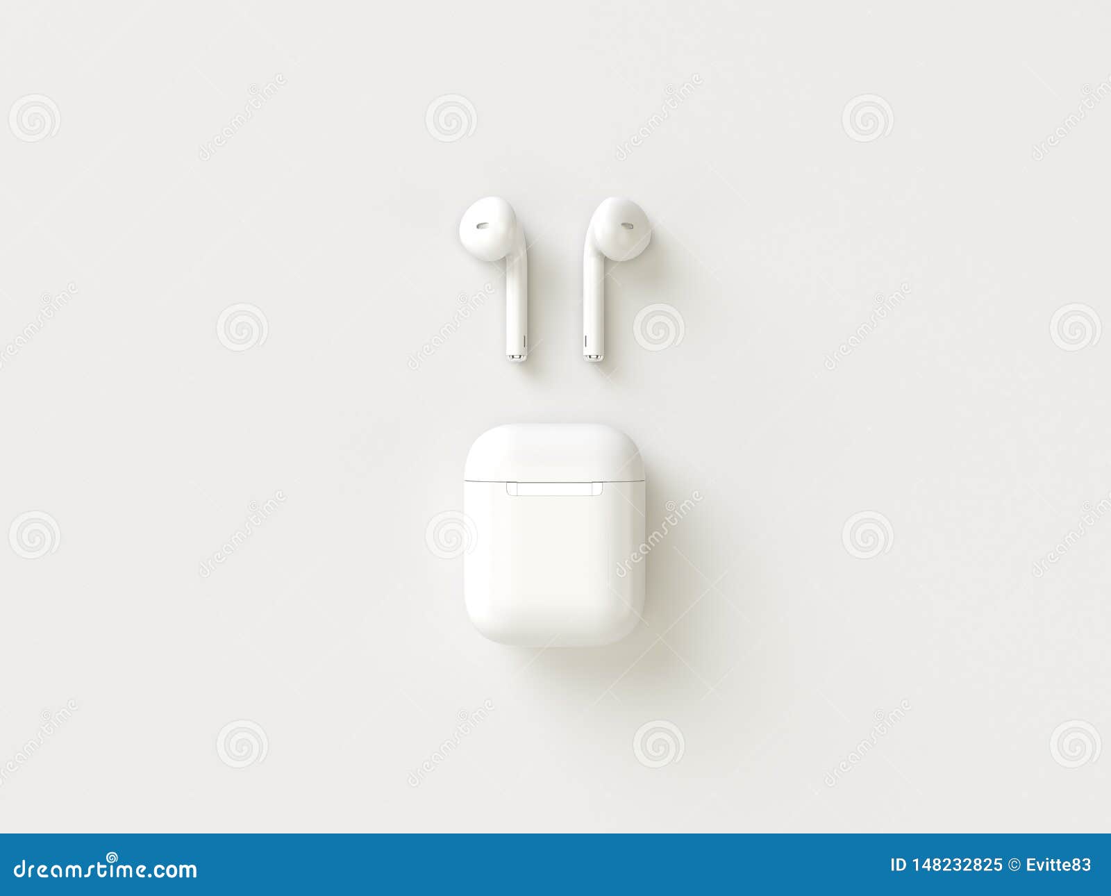 Hear Pods on Gray Minimal Style Background. Travel Concept. 3D Model ...