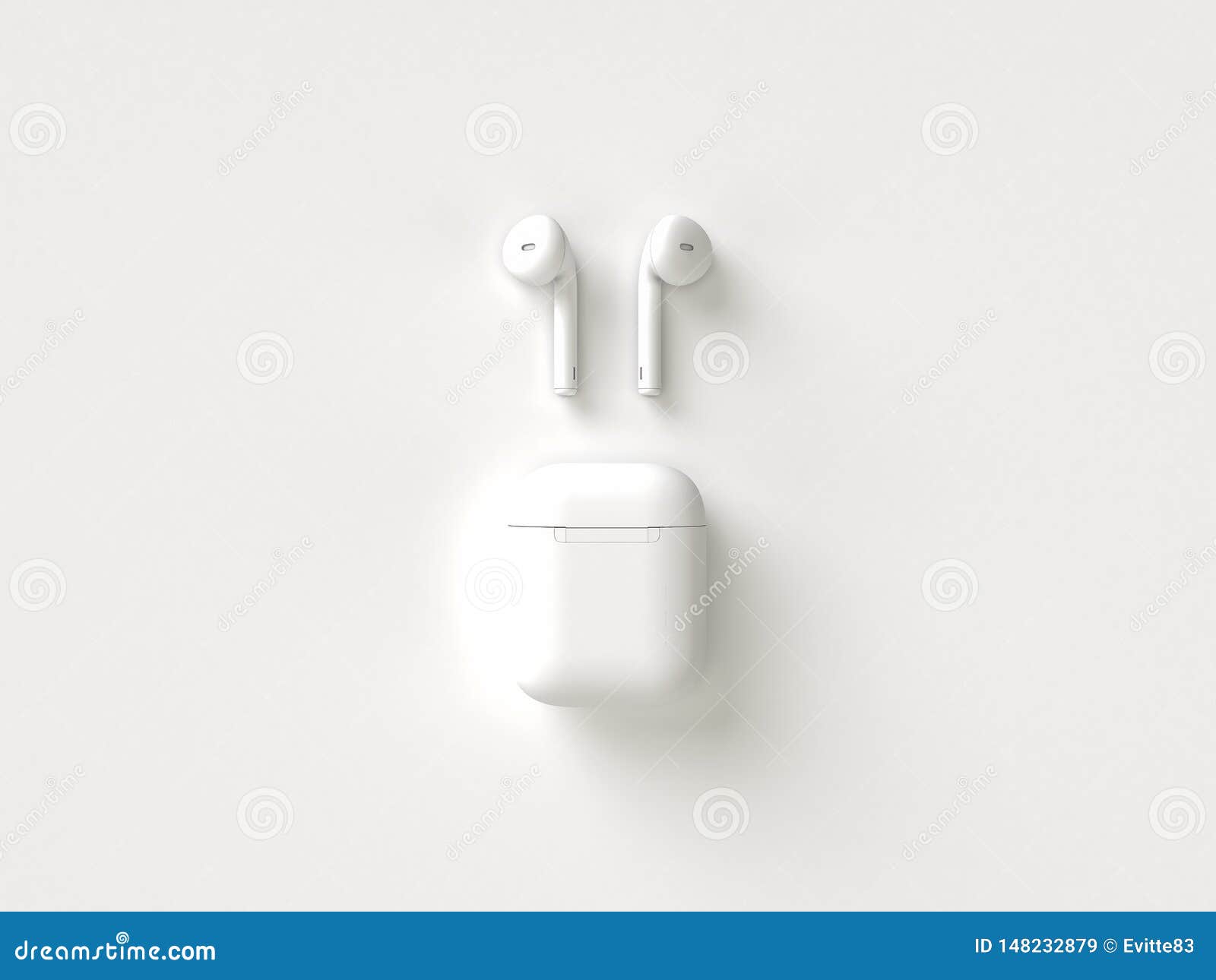 Hear Pods on Gray Minimal Style Background. Travel Concept. 3D Model ...