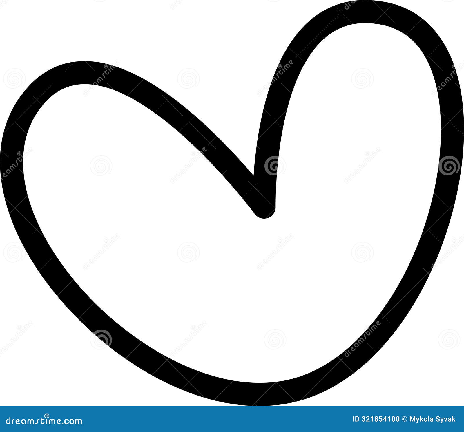 Hear Shape Outline stock vector. Illustration of vector - 321854100