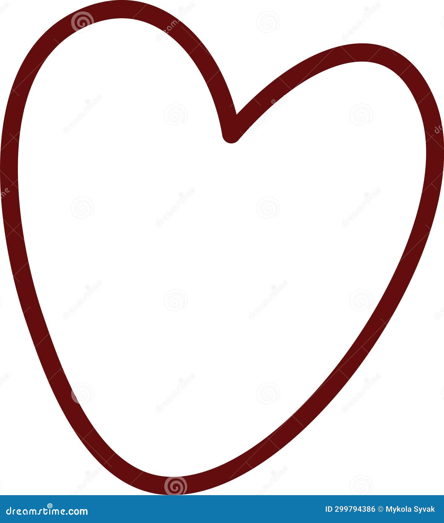 Hear Shape Outline stock illustration. Illustration of shape - 299794386