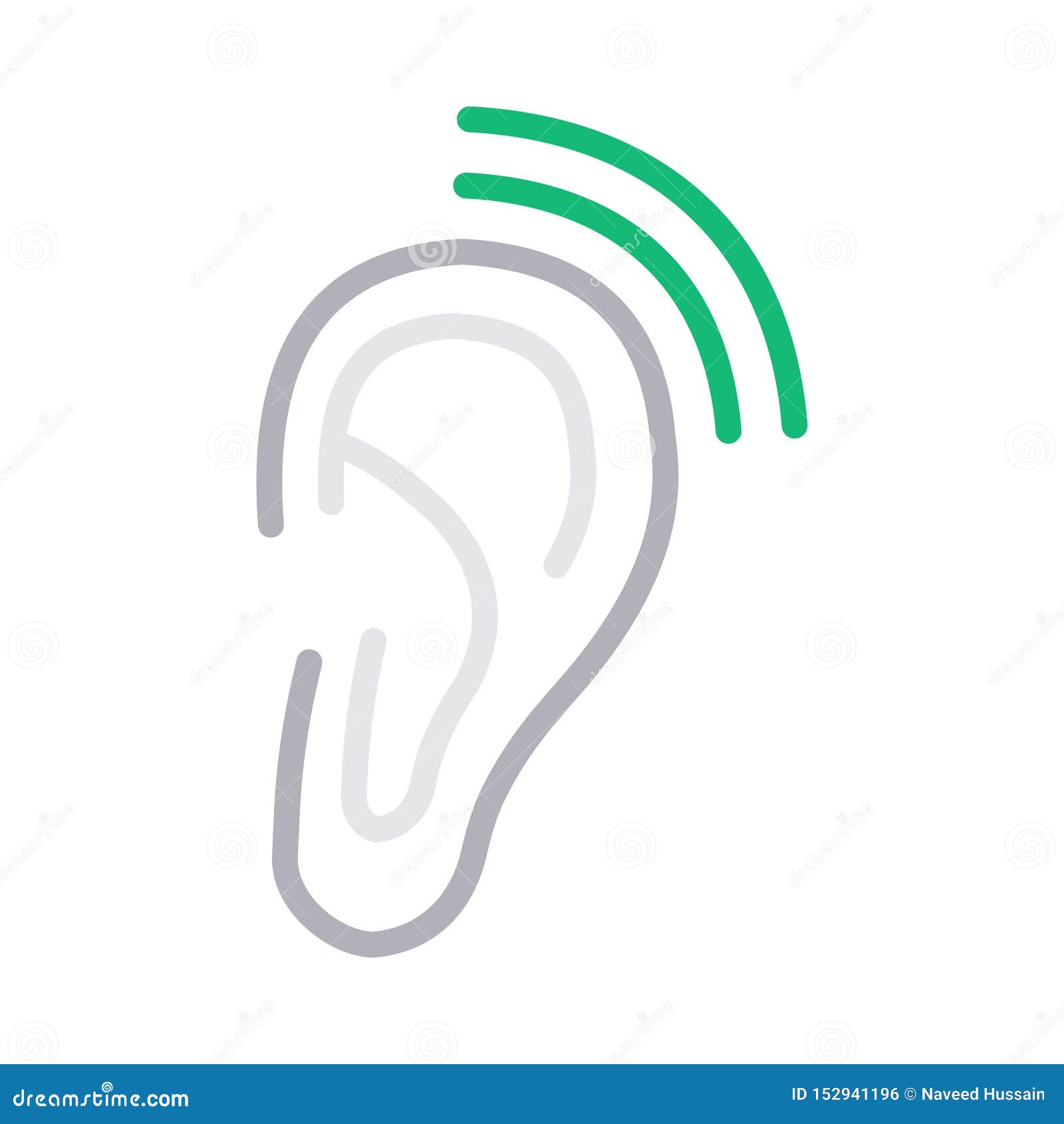 Hear Colour Line Vector Icon Stock Vector - Illustration of noise ...