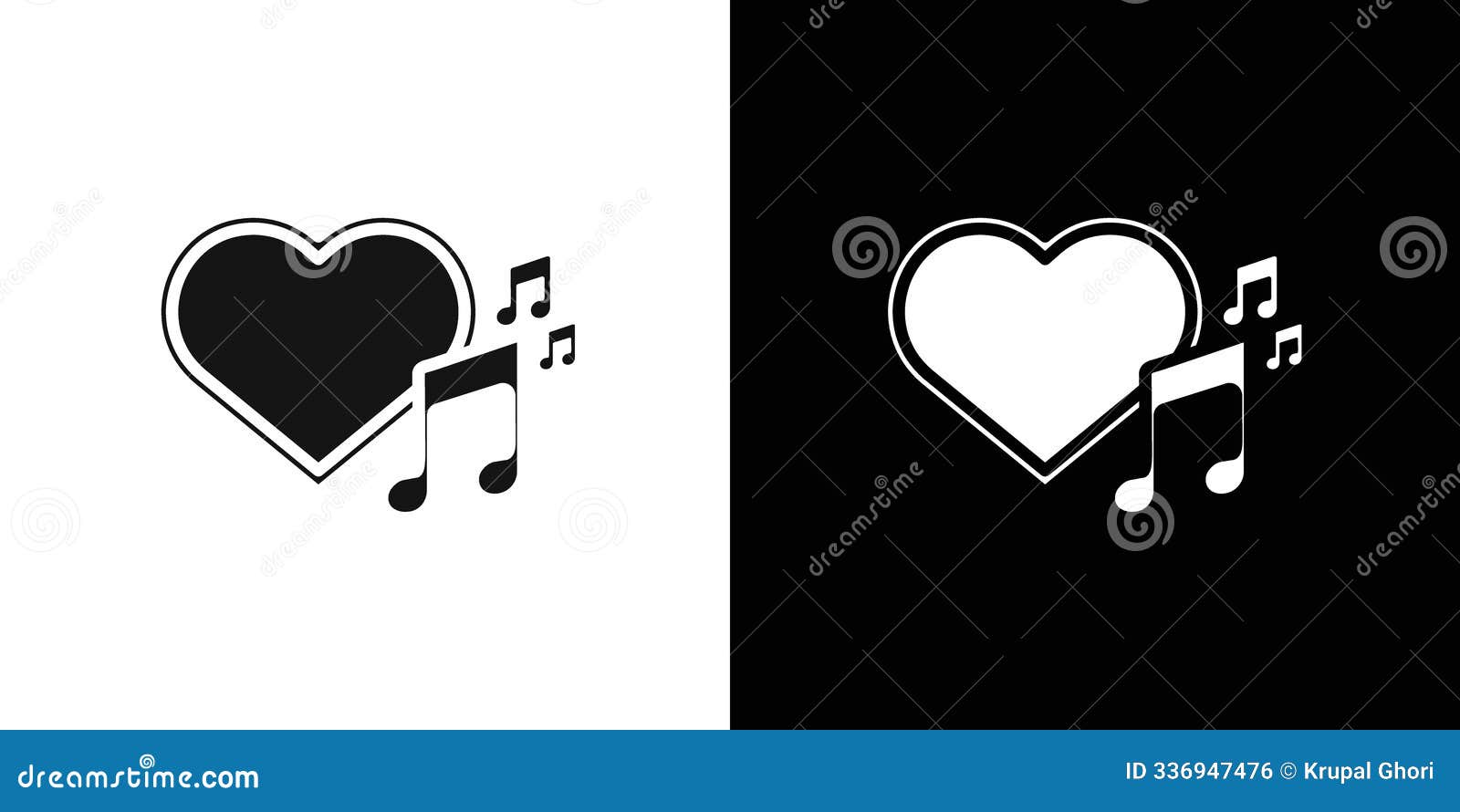 Heard Heart Note Icon Logo Sign Set Vector Outline | CartoonDealer.com ...