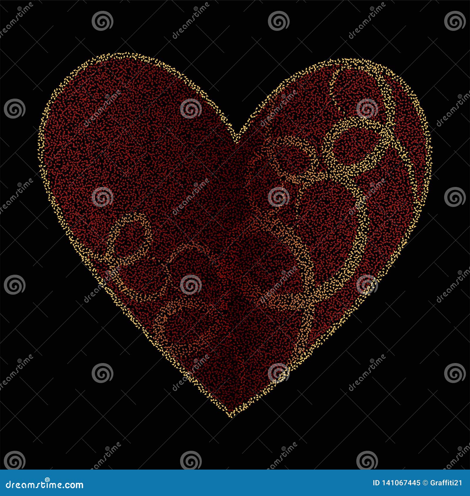 Heard Icon Flat Design Vector Illustration Background Eps 10 Stock ...